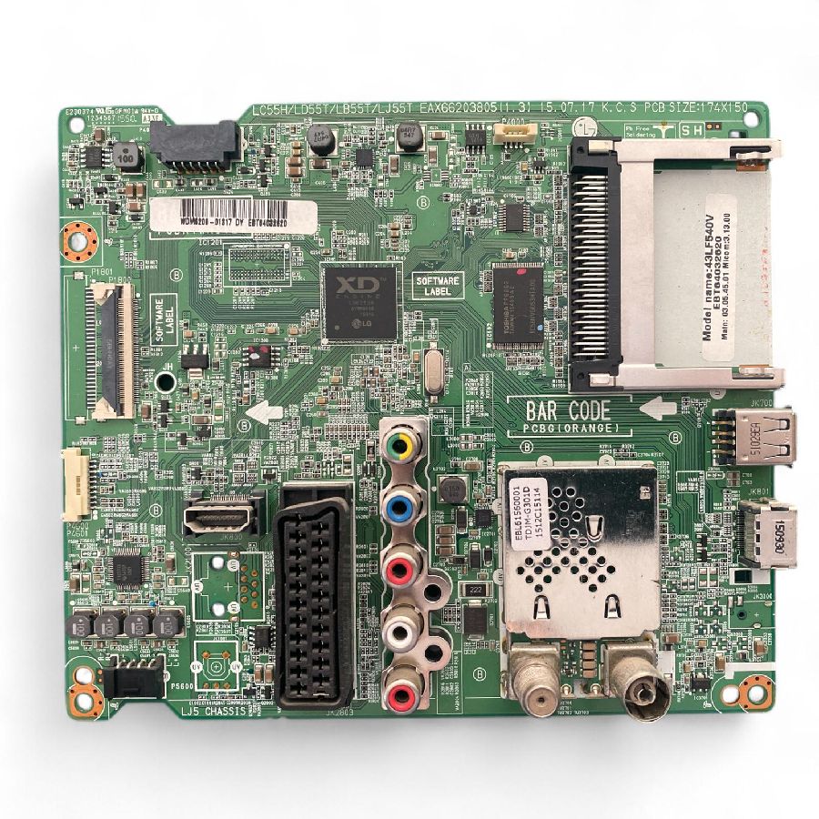 Placa Main LG 43LF540V EAX66203805(1.3) EBT64032620