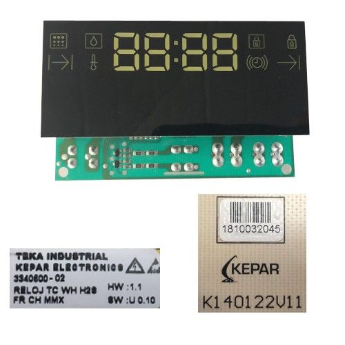Módulo Electrónico Kepar 3340800-02 HW: 1.1. SW: U 0.10, Horno TEKA HSC ...