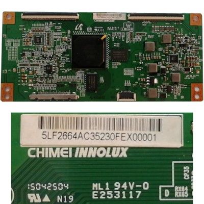 Placa Tcon ML1 94V-0, E253117, 5LF2664AC35230FEX00001, Philips 50PUH6400/88