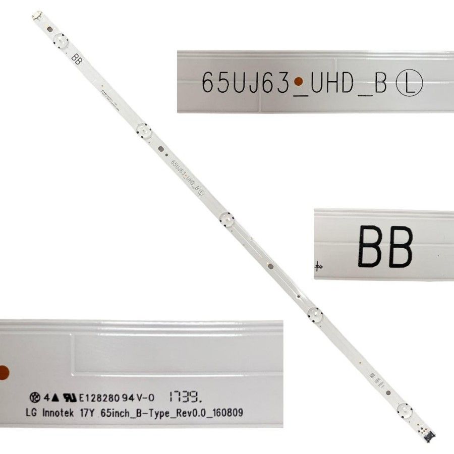 Tira 5 leds LG 65UJ634V AA 65UJ63_UHD_B L 65Inch_B-Type_Rev0.0_160809
