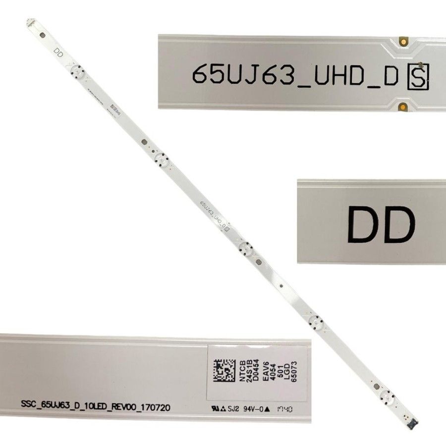 Tira 5 leds LG 65UJ630V 65UJ63_UHD_D S DD SSC_65UJ63_D_10LED_REV00_170720